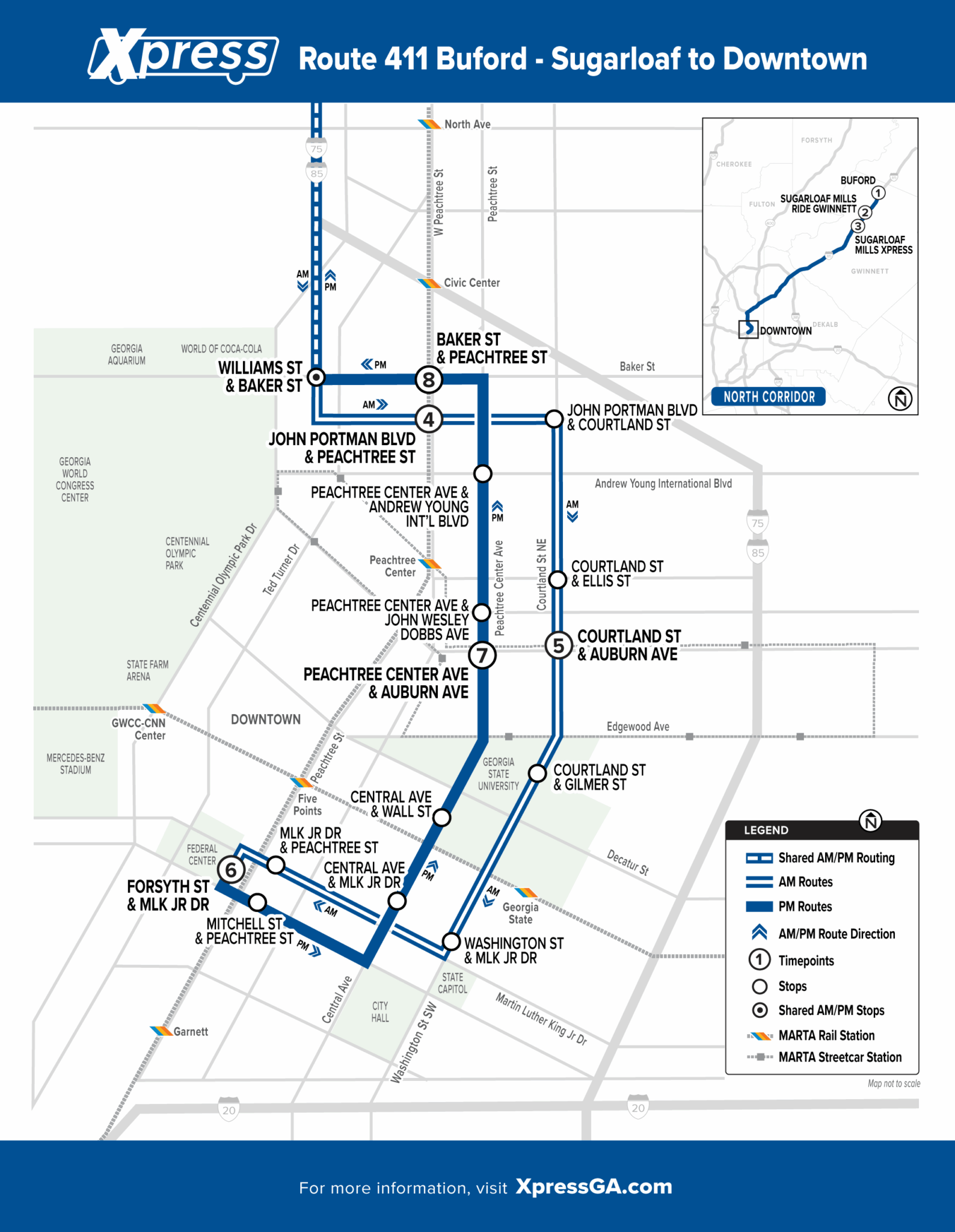 411 – Buford / Sugarloaf Mills to Downtown | Xpress